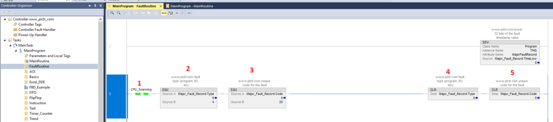 Create Controller Fault Routine Plc Programming And Automation 